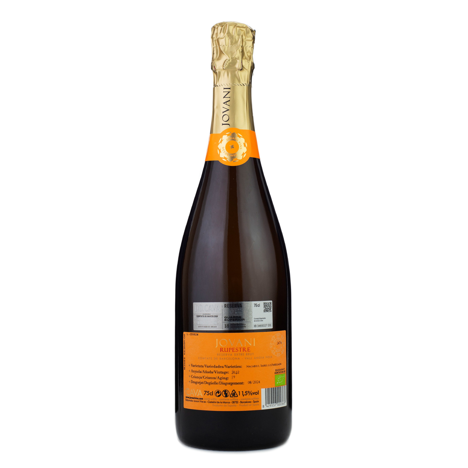 Cava Rupestre Reserva Extra Brut Organic 0.75l. Cava Jovani | MEIK 98